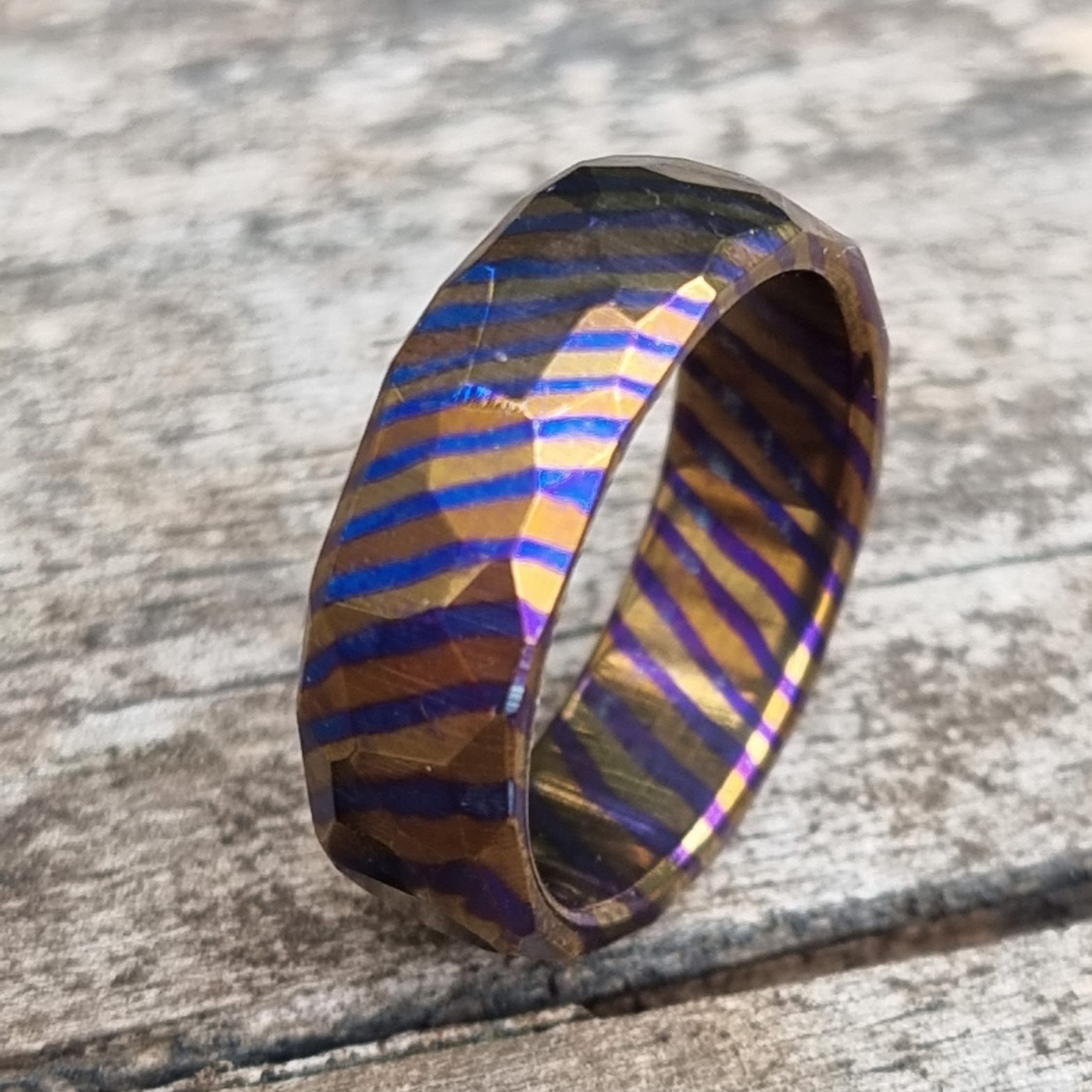 Titanium Damascus Rings - Jons Cleave Jewellery & Wood Craft Bespoke ...